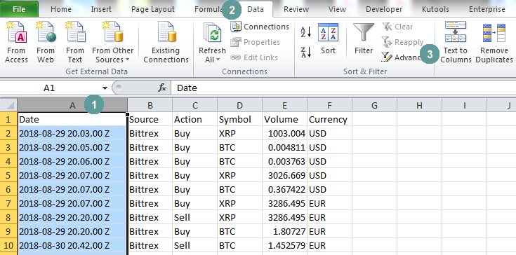 How To Fix Date Format In Standard CSV Bitcoin Taxes